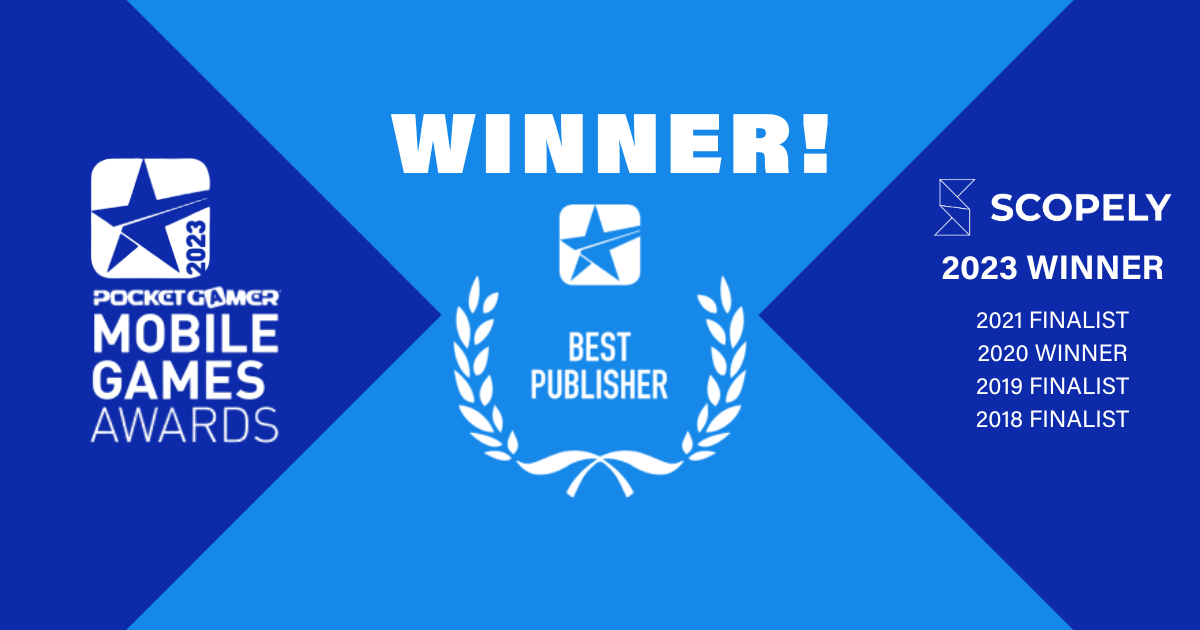 Scopely wins BEST PUBLISHER at the Mobile Games Awards